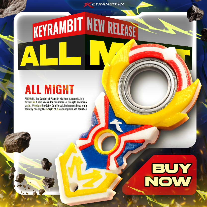[MHA] Keyrambit All Might - One For All Symbol - Chất Liệu Nhựa In 3D ...