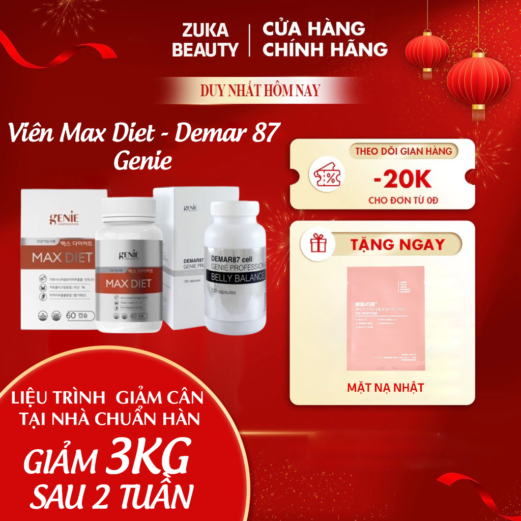 Combo 30 Viên Max Diet Genie Và 60 Viên Demar 87 | Shopee Việt Nam
