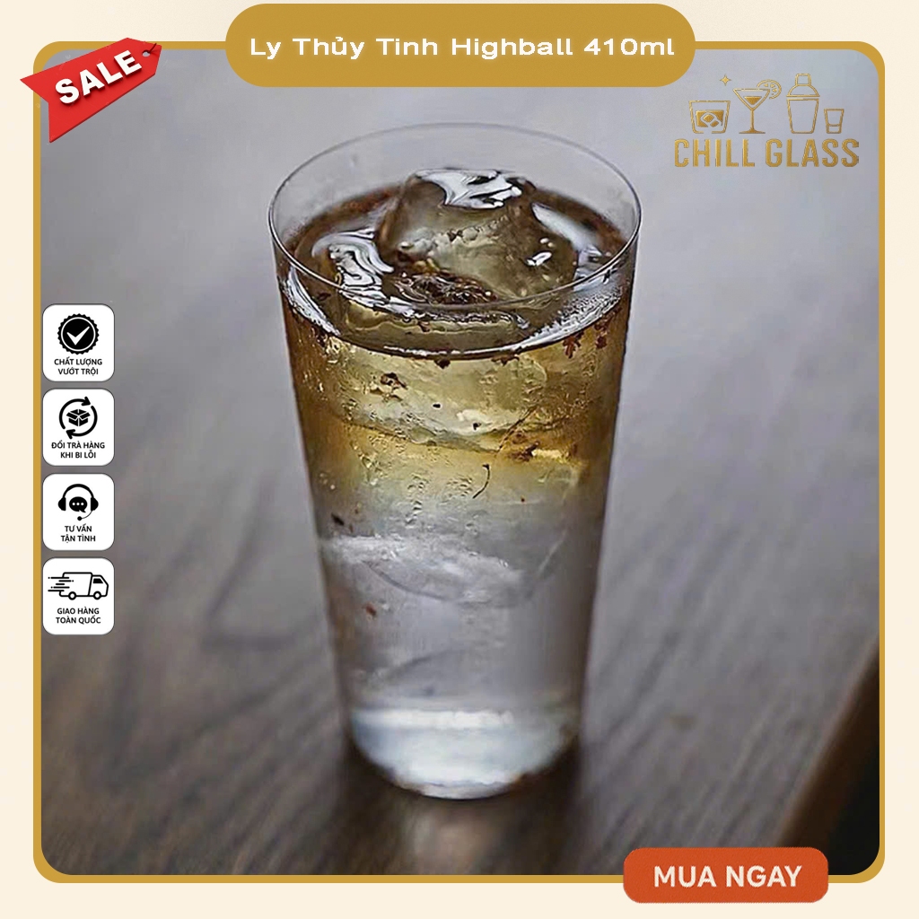 Ly Thủy Tinh Highball Tumbler Mỏng 410ml – Ly Cocktail Cao Trong Suốt ...
