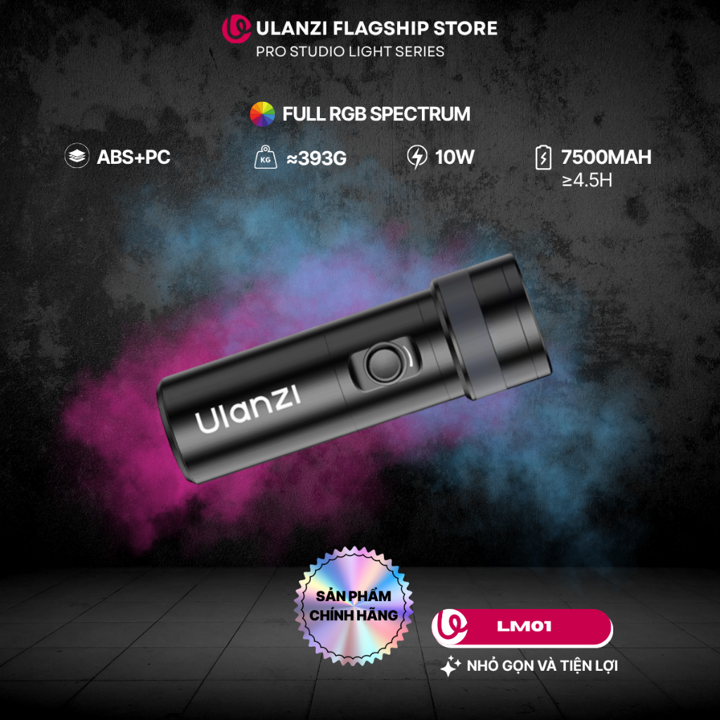 Ulanzi LM01 RGB 10W đèn pin Flash Light Photography chụp ảnh pin ...
