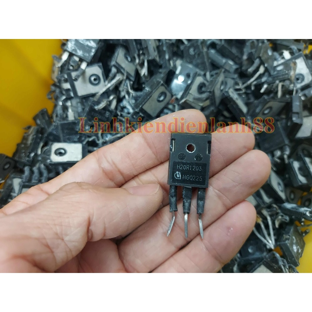 Sò bếp từ, igbt H20R1203 20A 1200v tháo máy chân dài mặt gương đã tét ...