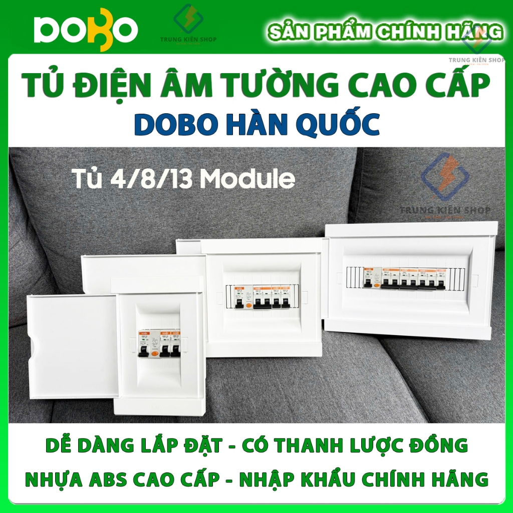 Tủ điện âm tường chính hãng DoBo Korea cao cấp có thanh đồng và lược ...