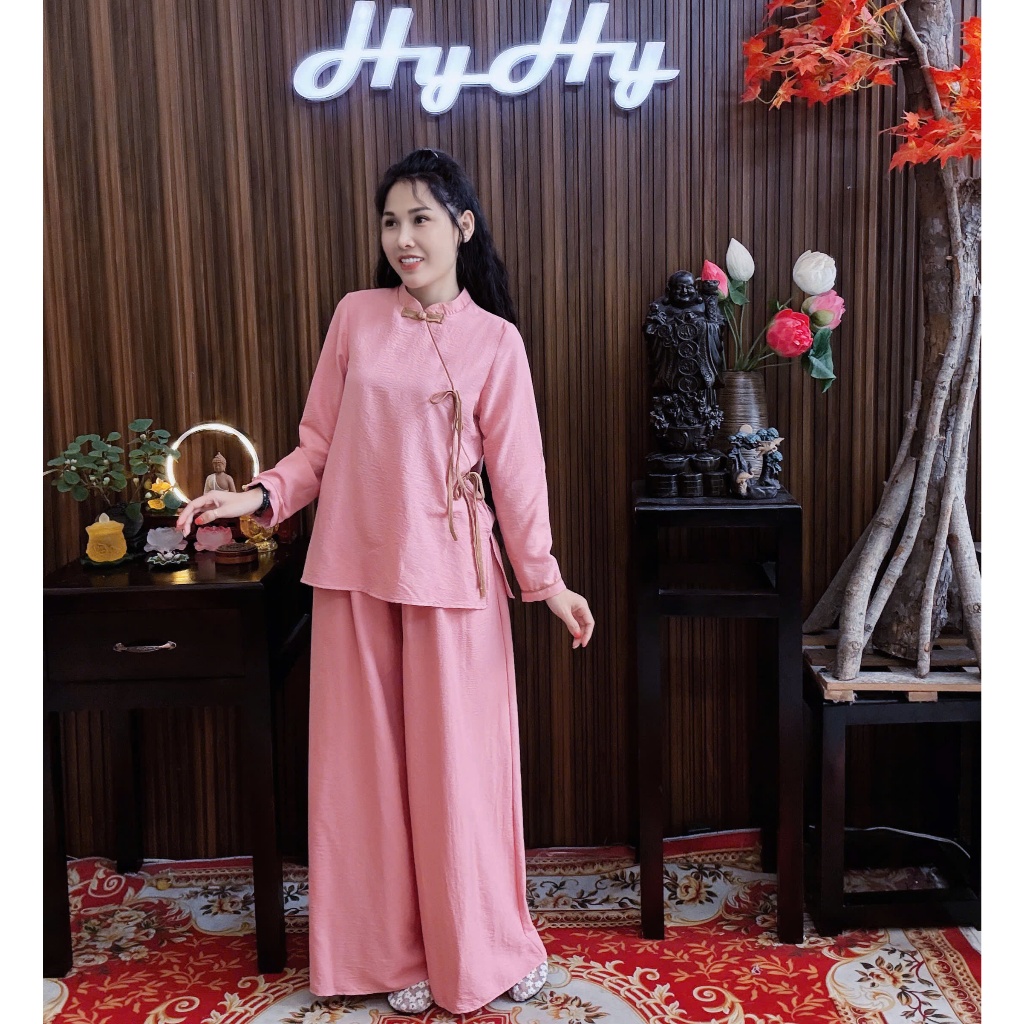 Tâm Đoan - Bộ Pháp Phục Lễ Chùa Nữ Bigsize Tay Dài Phối Màu Sang Trọng-HyHy | Shopee Việt Nam