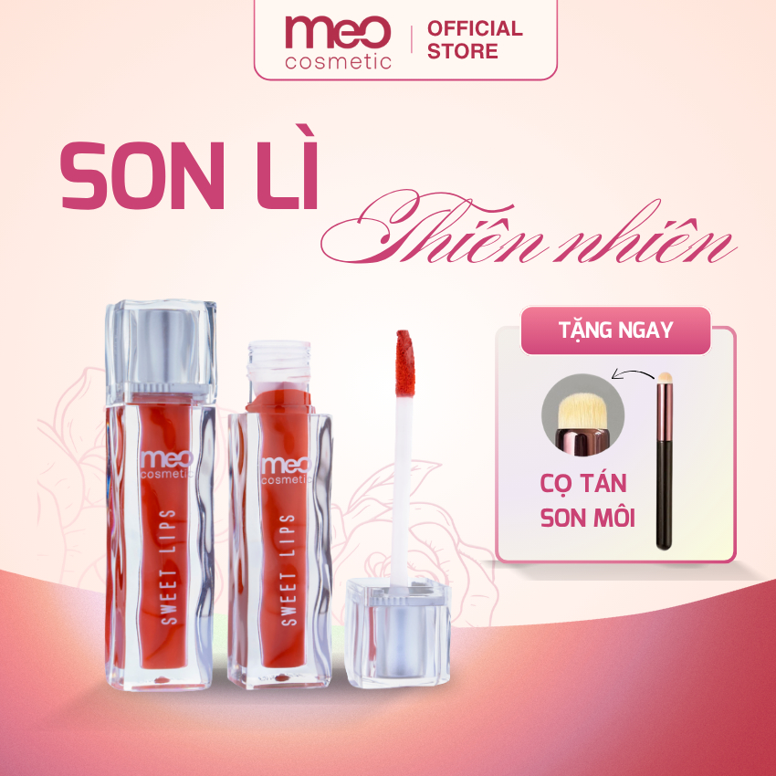 Son kem thuần chay MeO Sweet Lips MeO Cosmetic chất son dạng kem mềm ...