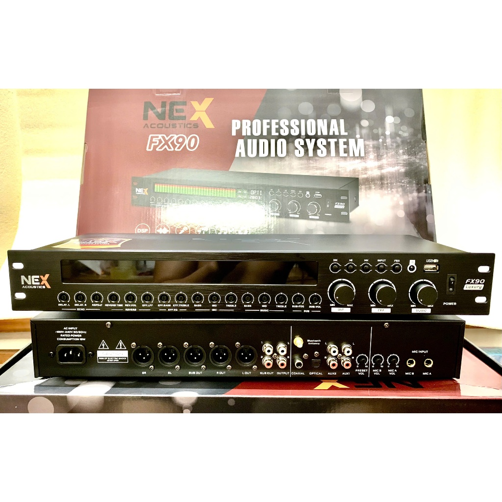 Vang lai số NE.X Fx90 Luxury có reverb,chống hú 5 cấp ,điều khiển,vang ...