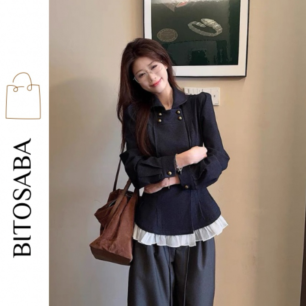 Áo bò dài tay phối ren trắng siêu tôn dáng ( AB99) | Shopee Việt Nam