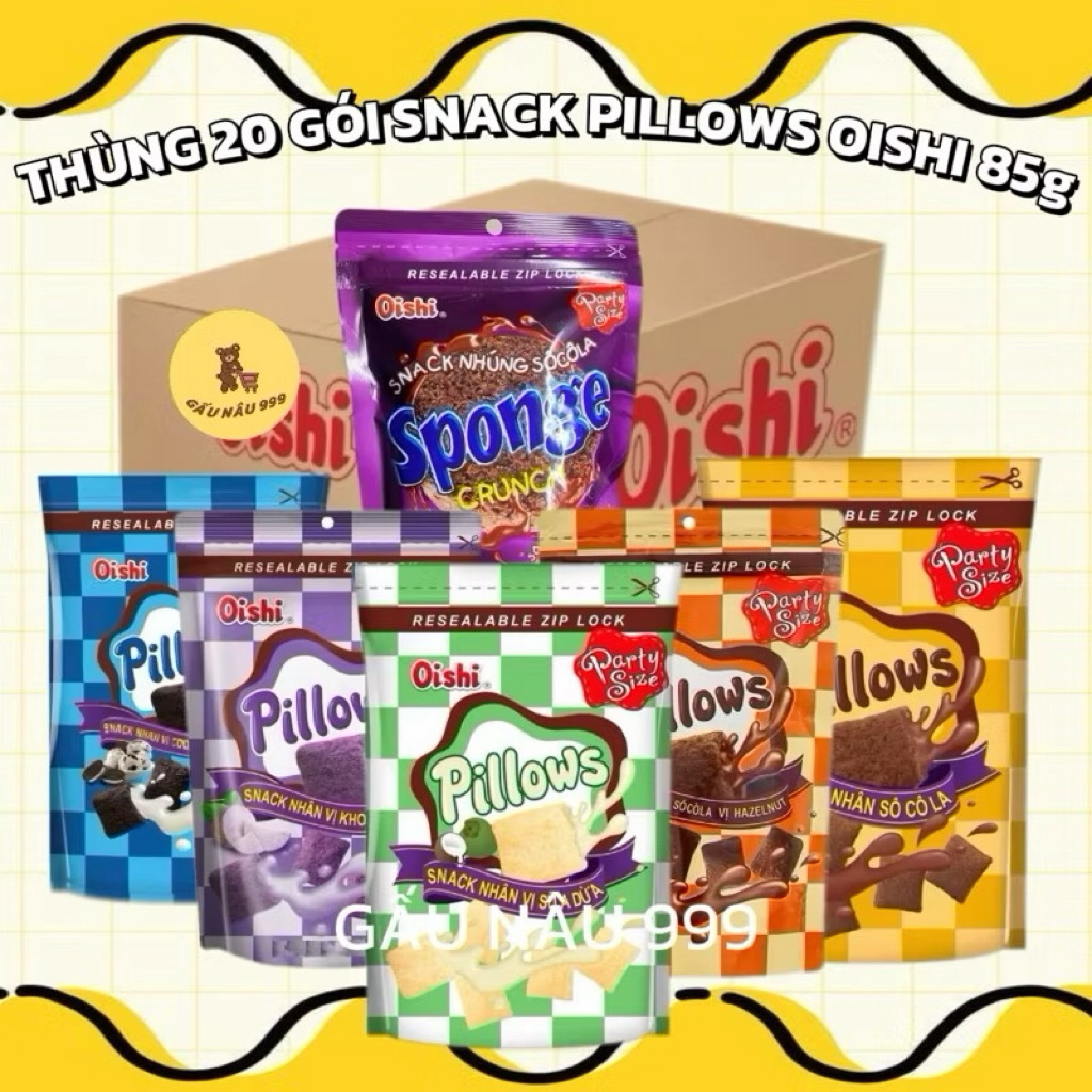 THÙNG 20 Gói Snack PILLOWS Oishi 80g các vị | Shopee Việt Nam