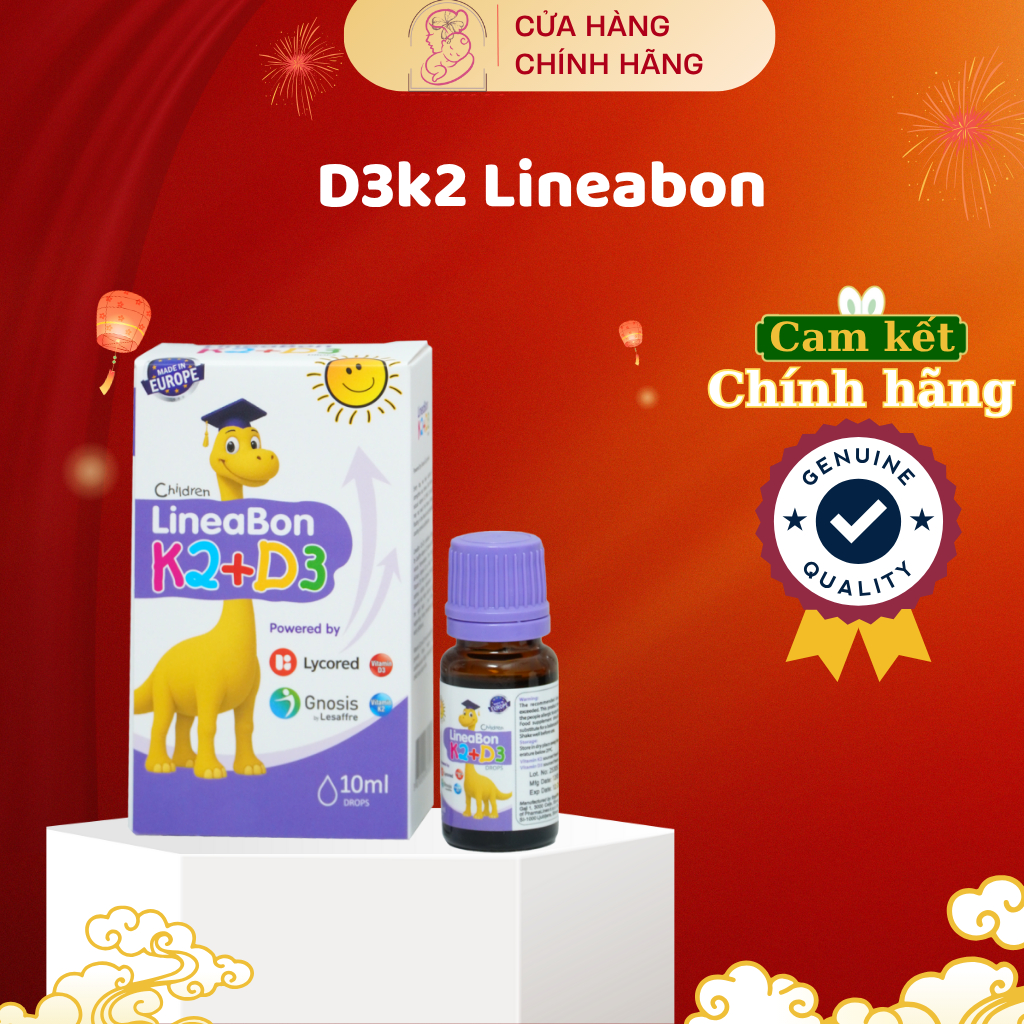 [ QUÀ TỰ CHỌN ] Vitamin D3K2 Lineabon 10ml hỗ trợ hấp thu canxi ...