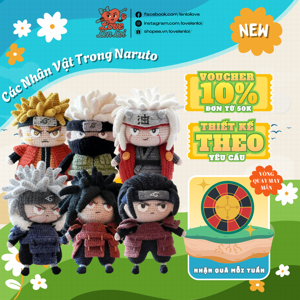 Móc Khóa Len LoveLenLoi Các Nhân Vật Trong Naruto | Shopee Việt Nam