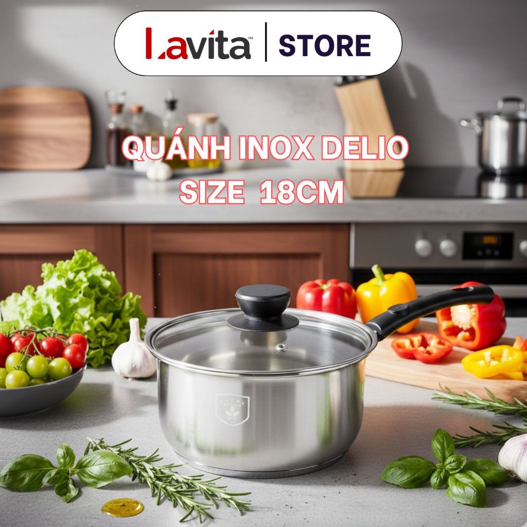 QUÁNH INOX SIZE 18CM TIỆN LỢI - DELIO | Shopee Việt Nam