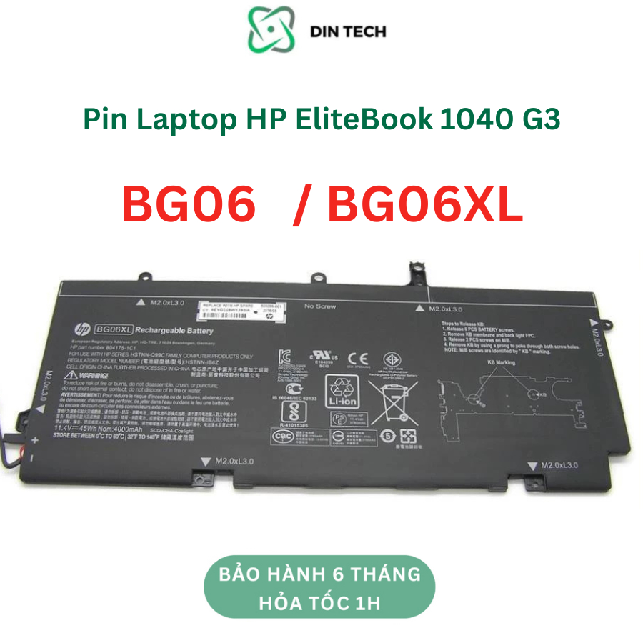 (HOẢ TỐC) PIN DÙNG CHO LAPTOP HP EliteBook 1040 G3-Y Series, EliteBook ...