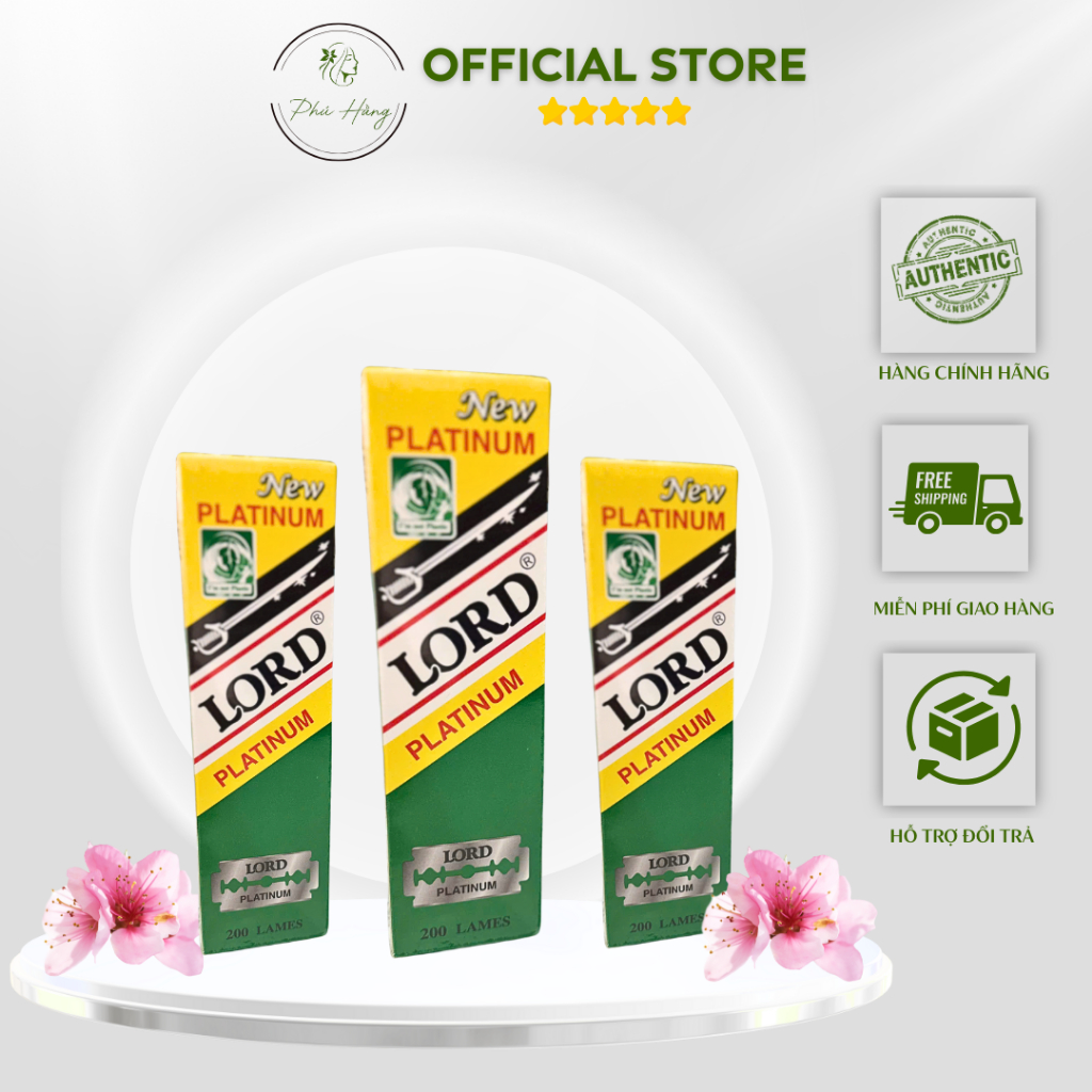 Dao lam LORD PLATINUM Hộp 200 lưỡi Dao Cạo Sắc Bén Chính Hãng | Shopee ...