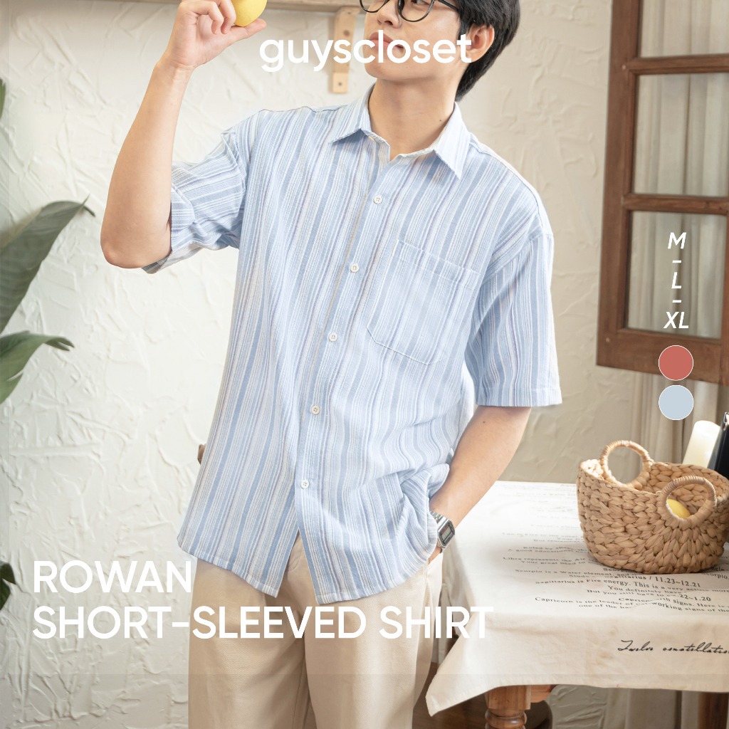 Áo Sơ Mi Kẻ Nam Cộc Tay GUY's Closet Rowan Shirt - Thoáng Mát, Trẻ ...