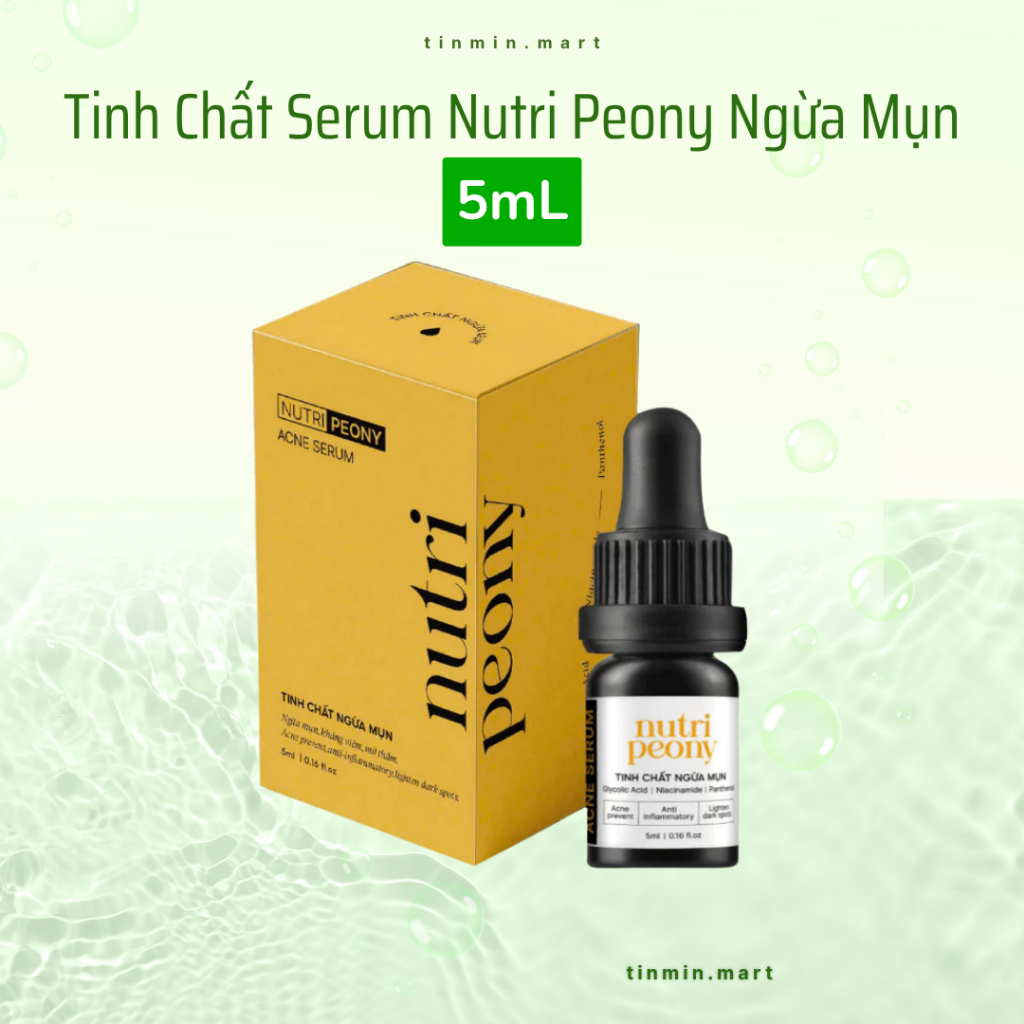 Serum mụn Nutri Peony giảm mụn mờ thâm sáng da 5ml & Bông Tẩy Trang ...