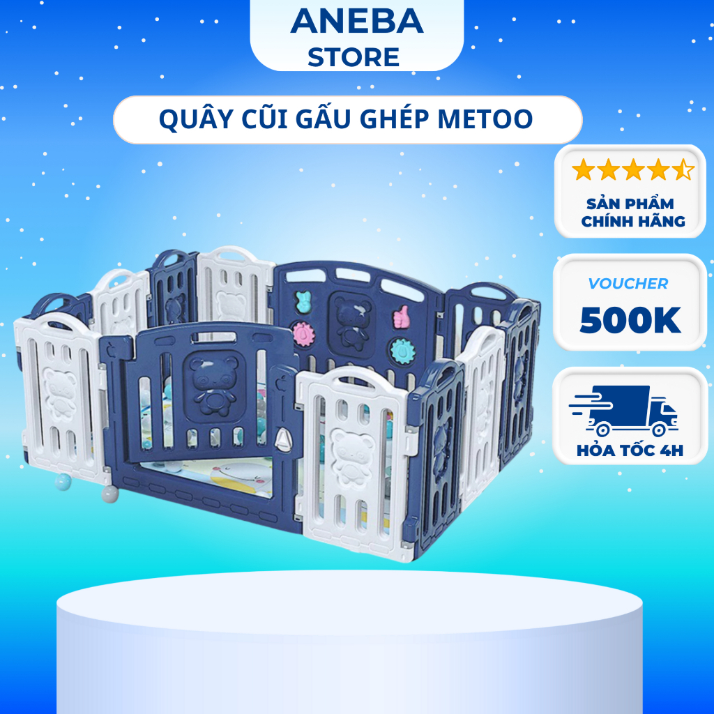 (Hỏa Tốc) Quây Cũi Nhựa 14 Tấm Cho Bé Hình Gấu Trúc Mẫu Mới 2025 Tặng ...
