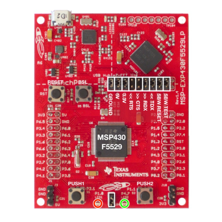 Bo phát triển mã MSP-EXP430F5529LP - Development Boards & Kits - MSP430 ...
