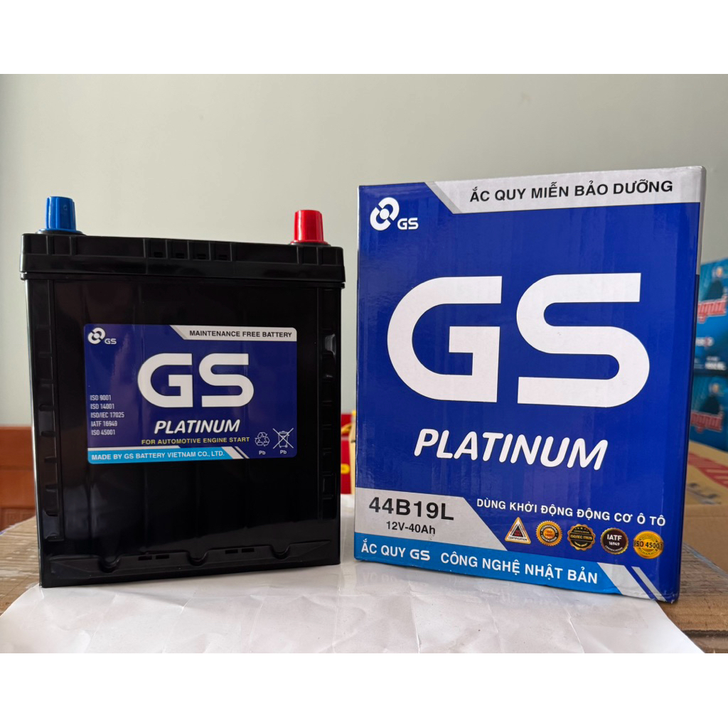 Bình ắc quy 12v khô miễn bảo dưỡng gs MF 44B19L (12V, 40AH) | Shopee ...