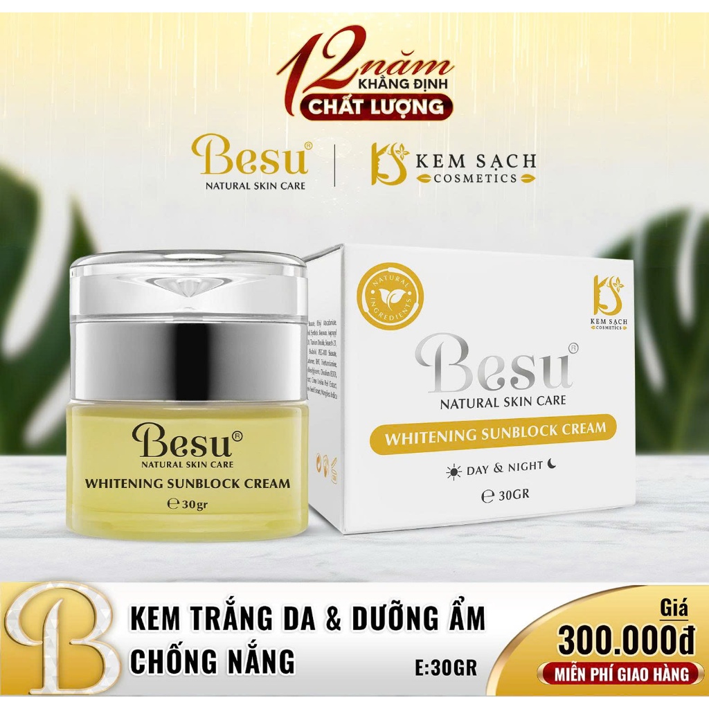 Kem Dưỡng Trắng Da, Giữ Ẩm, Hỗ Trợ Se Khít Lỗ Chân Lông Besu ...