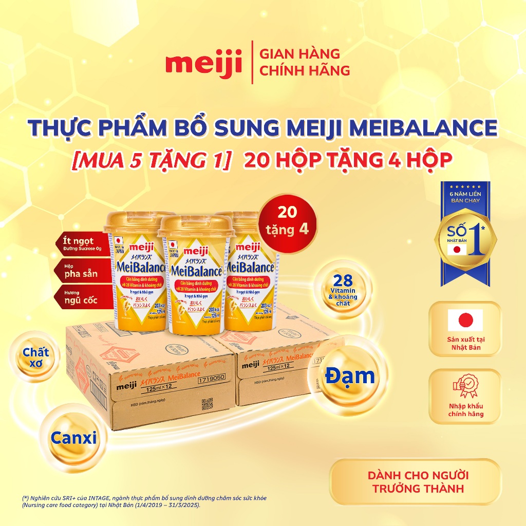 [MUA 5 TẶNG 1] 20 hộp tặng 4 hộp Thực Phẩm Bổ Sung Dinh Dưỡng Meiji ...