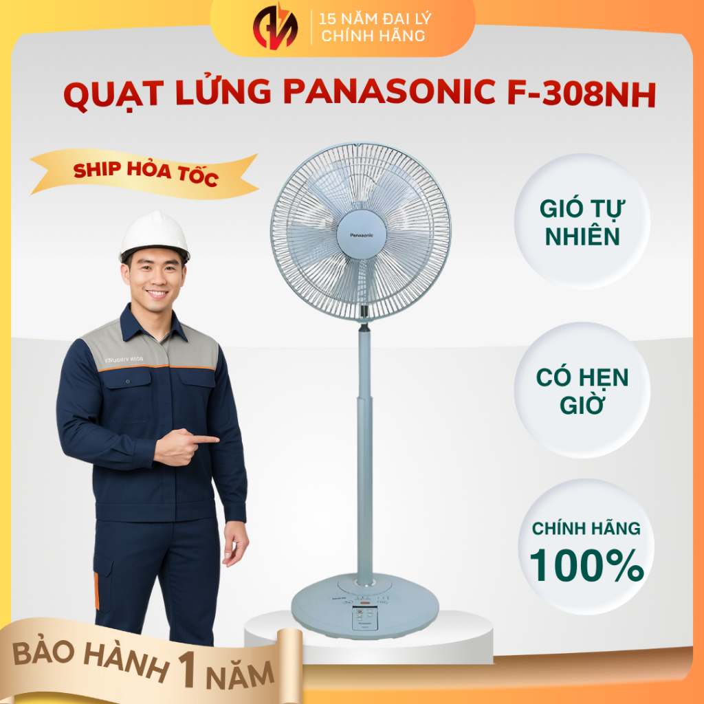 [GIAO NHANH] Quạt lửng Panasonic F-308NH – Cánh 30cm, Có Remote, 3 cấp ...