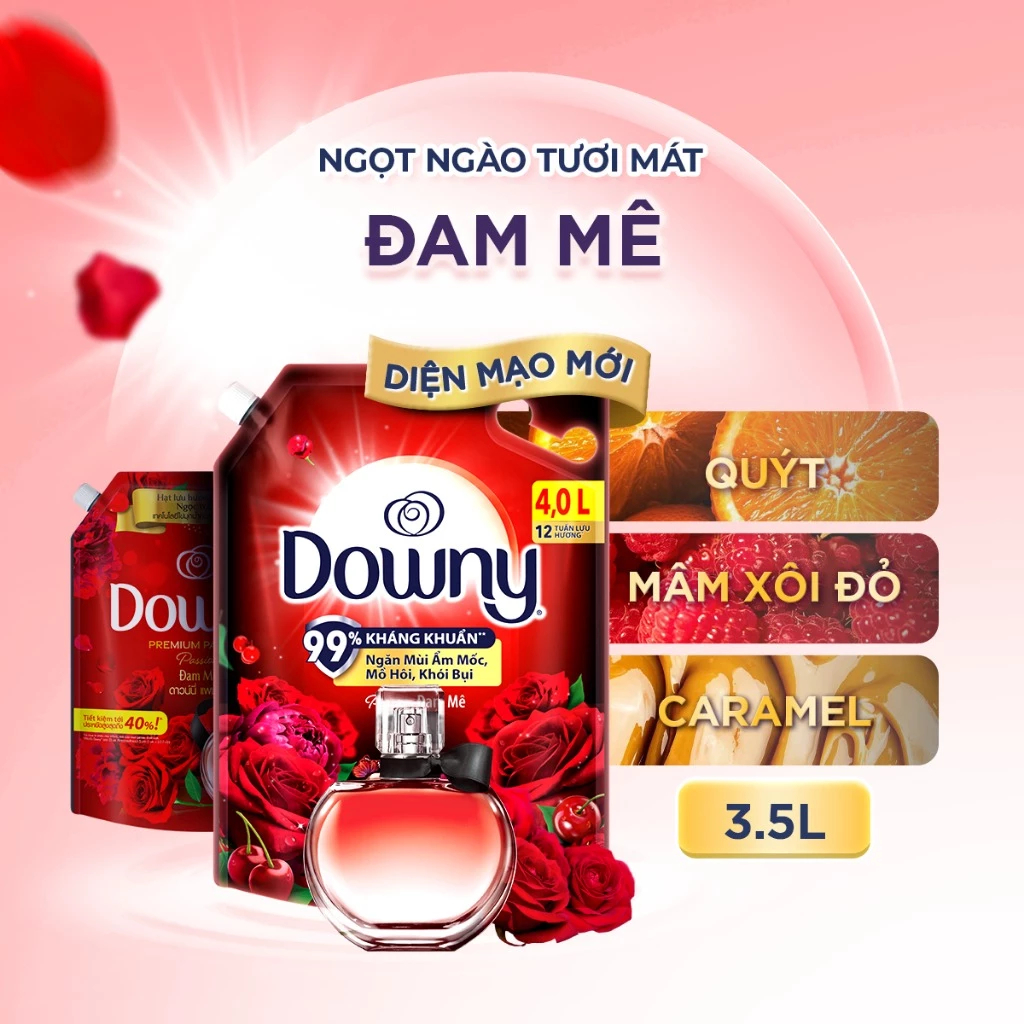 [Top Value] Nước Xả Vải DOWNY Chống Khuẩn Hương Đam Mê túi 4L | Shopee ...