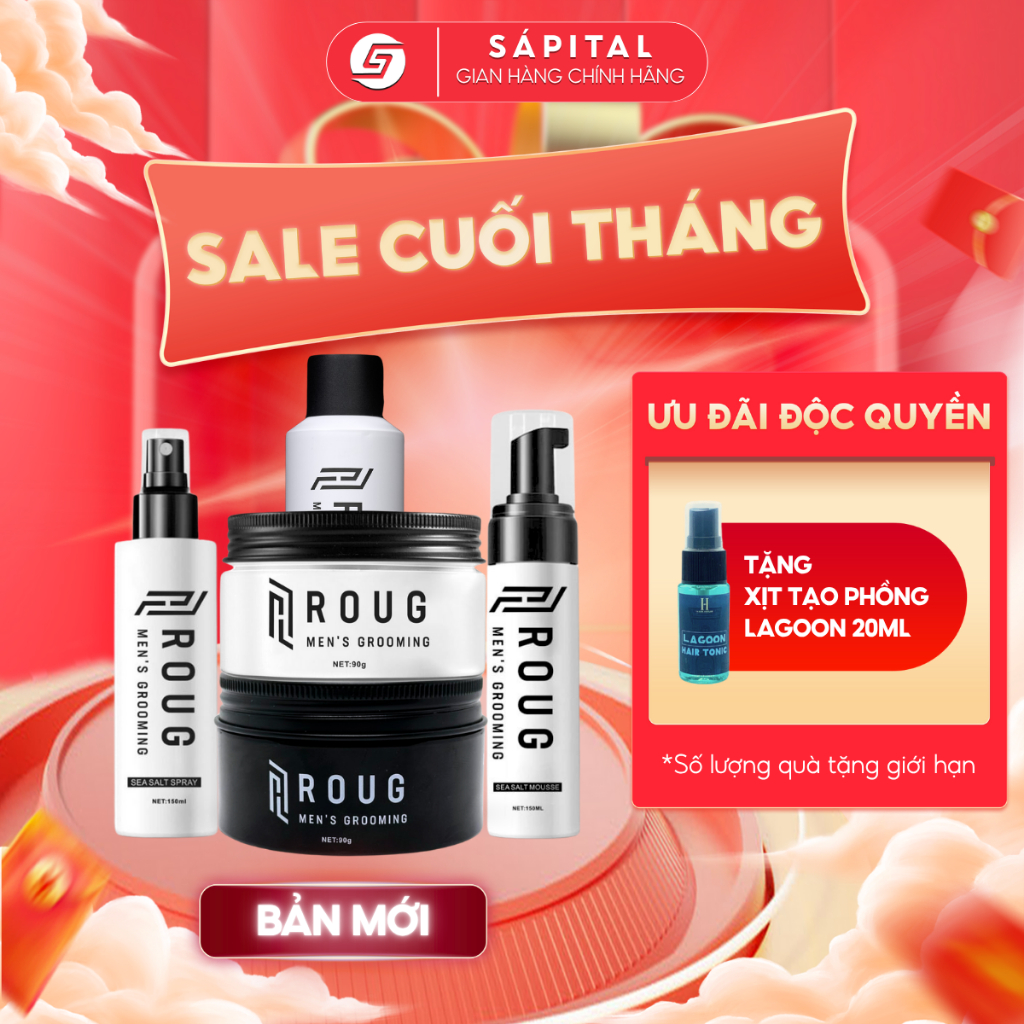 [TẶNG PRE 20ML] Combo Sáp Vuốt tóc ROUG MEN'S GROOMING - Sáp/Xịt tạo ...