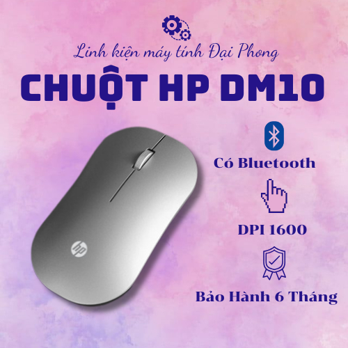 Chuột Không Dây HP DM10 Hàng Cao Cấp Fullbox Dành Cho Sinh Viên Dân Văn ...