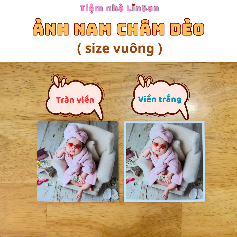 [Hỏa tốc] (10 tặng 1) ẢNH NAM CHÂM DẺO (vuông) in hình theo yêu cầu ...