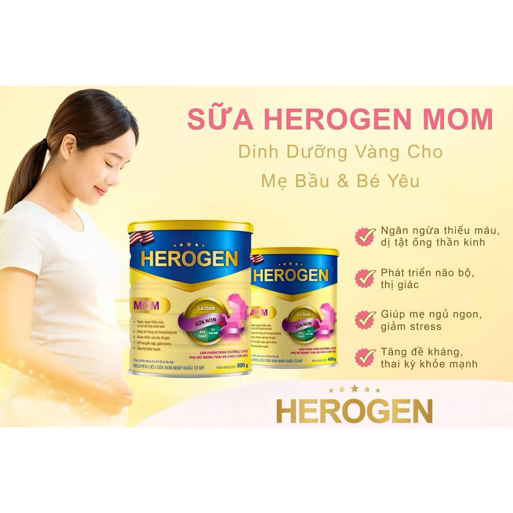 Sữa bột Herogen MOM dành cho mẹ bầu và sau sinh 900g | Shopee Việt Nam