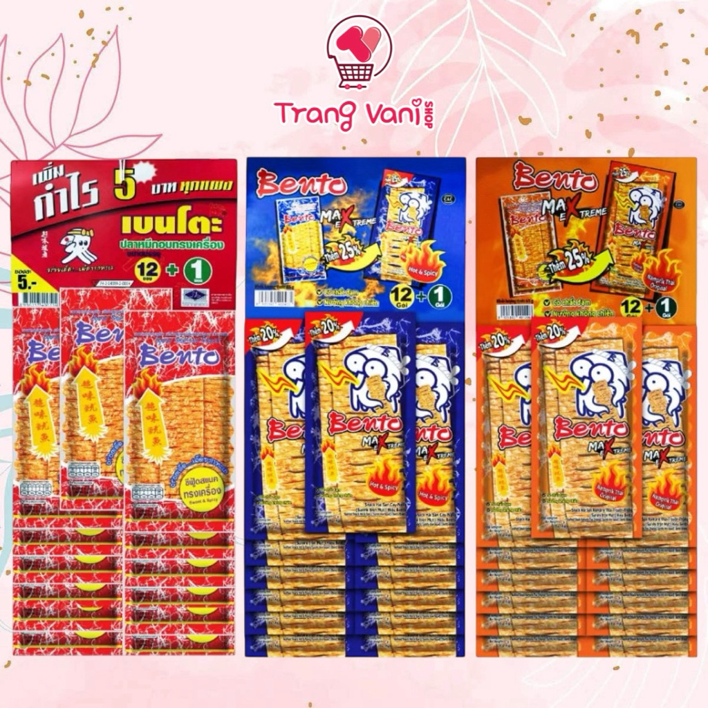 [LỐC 12 TẶNG 1] Mực Bento Gói 4Gram Đủ Vị | Shopee Việt Nam