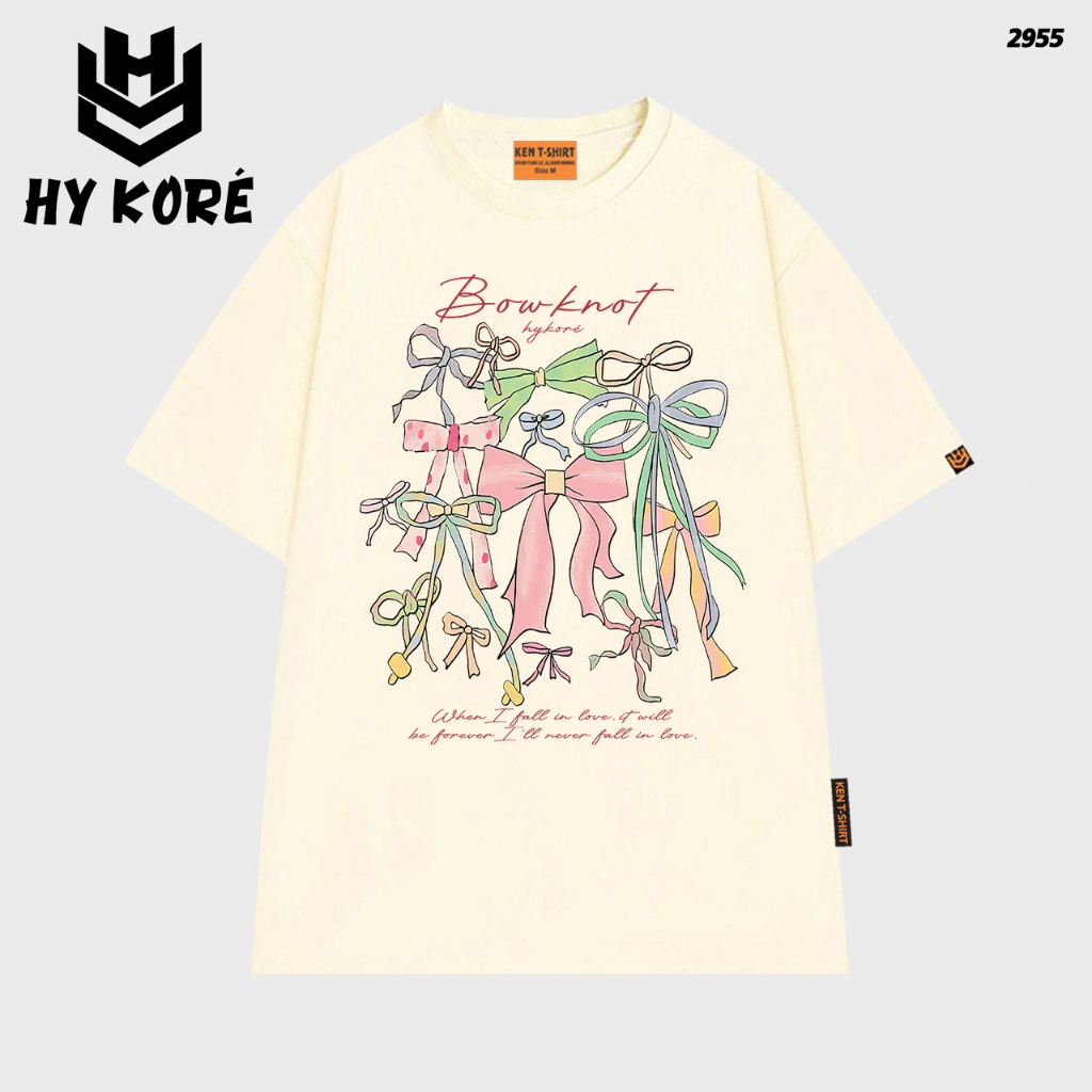 Áo Thun HY KORÉ Bowknot 2955 Form Rộng Localbrand Oversize Unisex Vải ...