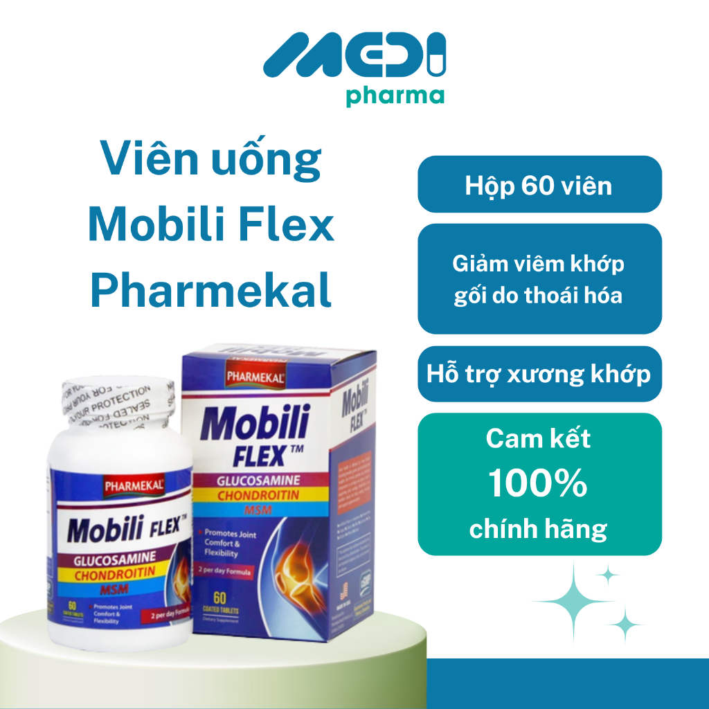 Viên uống Mobili Flex Pharmekal bổ sung dưỡng chất cho khớp, hỗ trợ ...