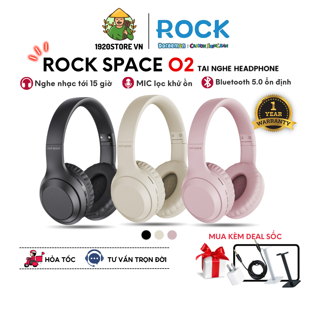 Tai Nghe Headphone Bluetooth Chụp Tai Rockspace O2 Có MIC, Nghe Nhạc ...
