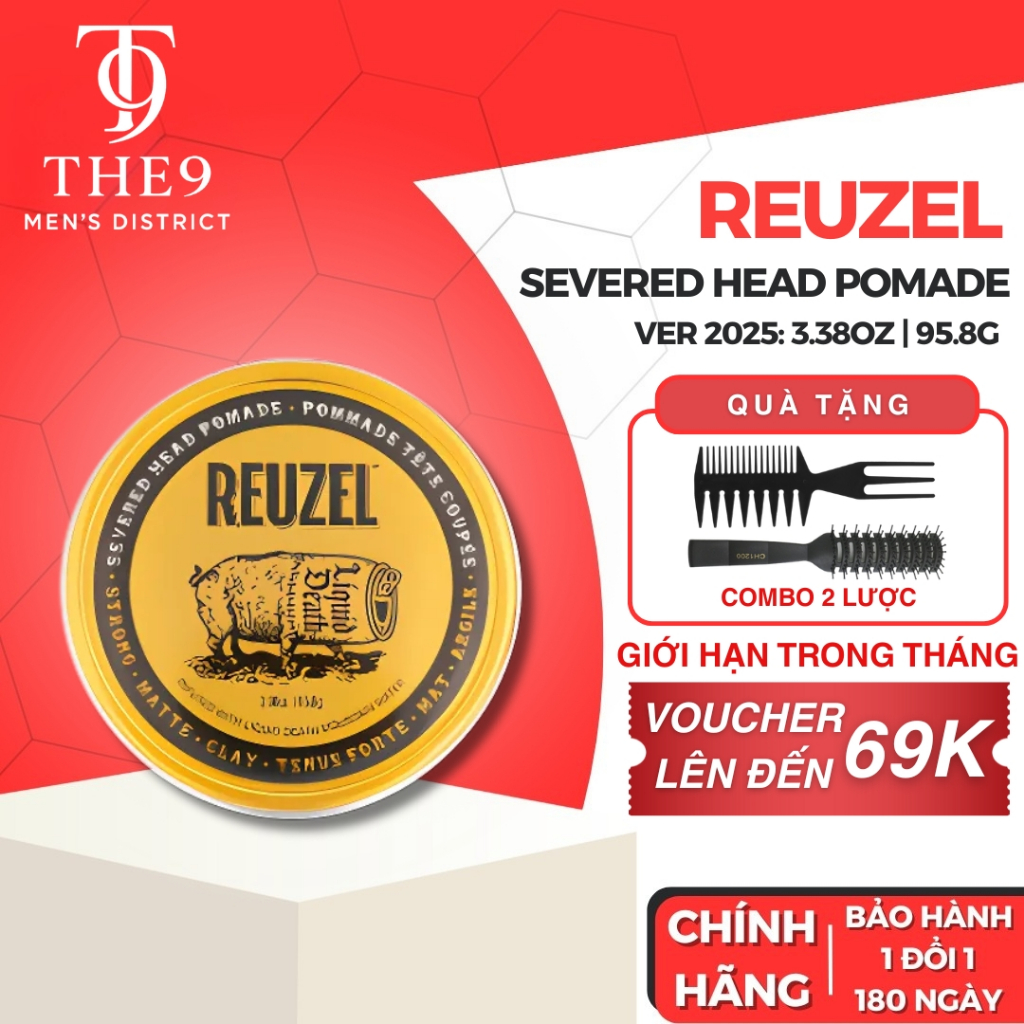 [CHÍNH HÃNG] Sáp vuốt tóc nam Reuzel Severed Head Pomade 95g gel wax ...