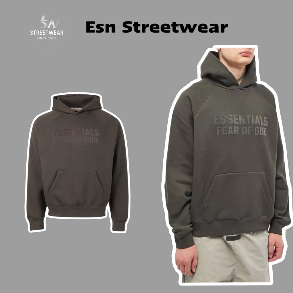 [CHÍNH HÃNG] Hoodie Essentials Fear Of God Off Black 23FW Authentic ...