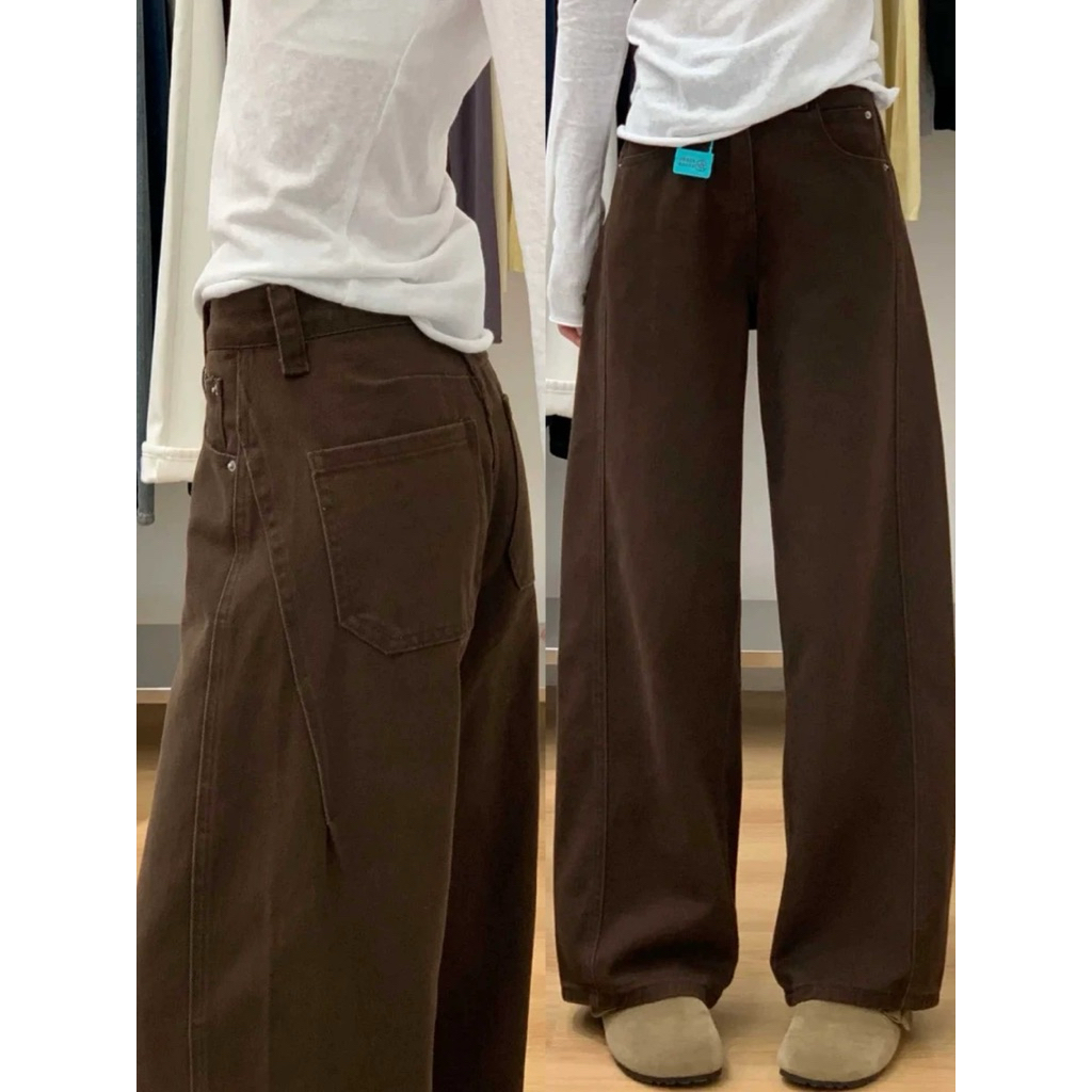 Sẵn 1234XL [BIGSIZE XL-5XL] Quần Jeans Bigsize Nữ Màu Nâu Cà Phê Ống ...