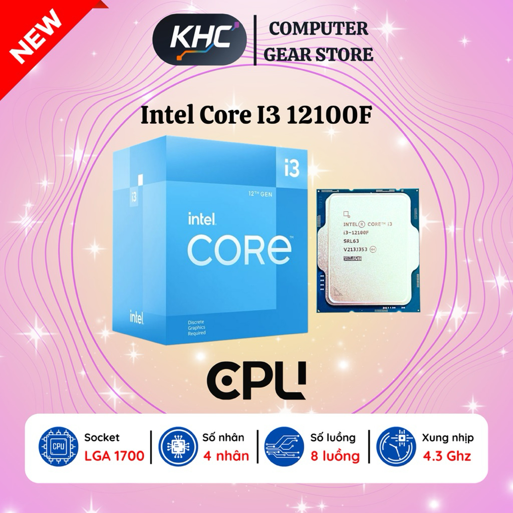 CPU Intel Core i3 12100F/13100F/14100F/10105/12100 - Bảo Hành 36 Tháng ...