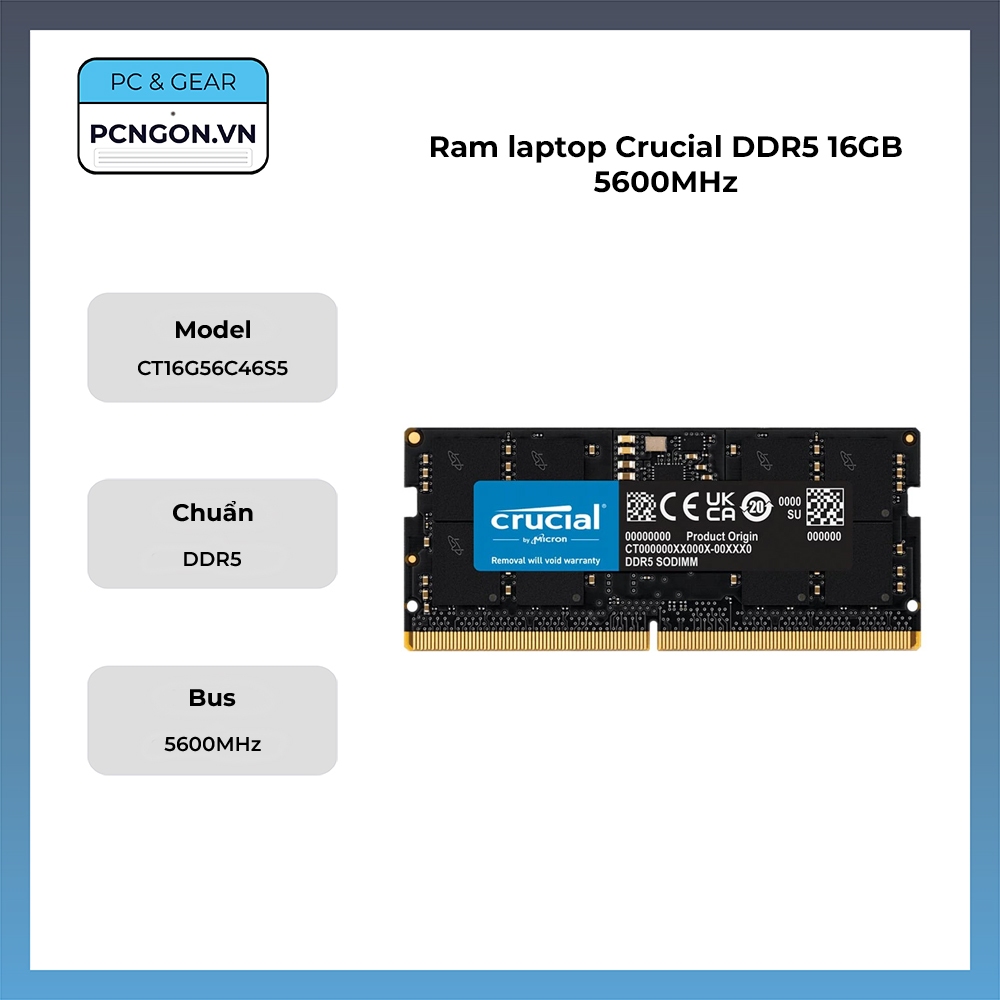 [PCNGON] Ram laptop Crucial DDR5 16GB 5600MHz | Shopee Việt Nam