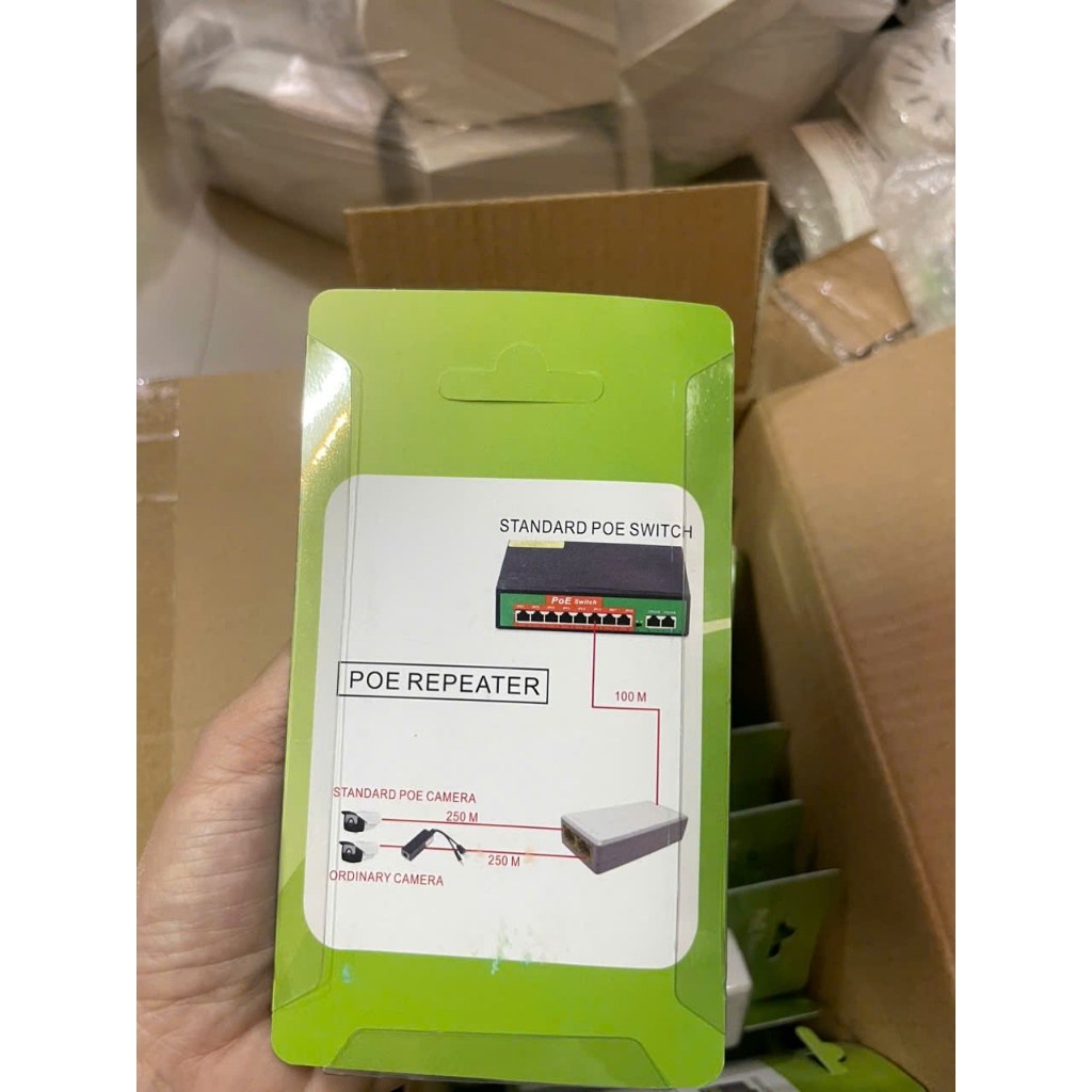 SW POE Repeater 2 Port 1 in 2 out, POE Extender -không cần cắm nguồn ...