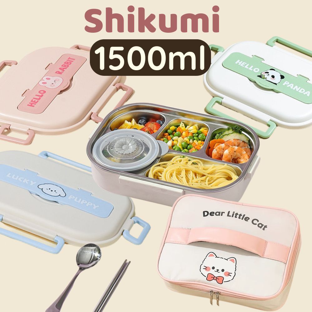Hộp Cơm Giữ Nhiệt Inox 304 SHIKUMI Dung Tích 1500ml Hộp cơm Panda ...