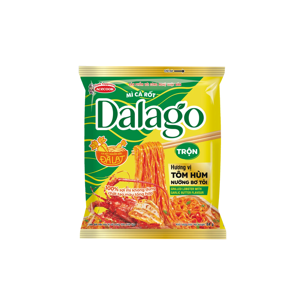 Thùng 24 gói mì cà rốt Dalago vị tôm hùm nướng bơ tỏi 84g | Shopee Việt Nam