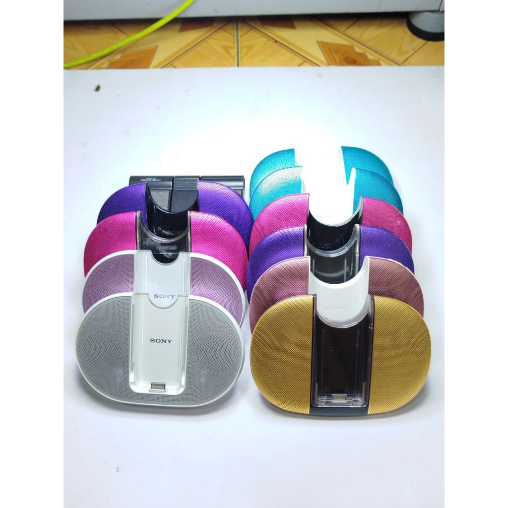 Thanh lý Dock loa sony walkman cổ (oval/trụ) màu hiếm tím vàng đồng sạc ...
