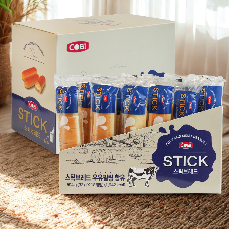[MỚI] Bánh mì nhân bơ sữa Cobi Stick Bread, Hộp 18 cái - DATE 01/2026 ...