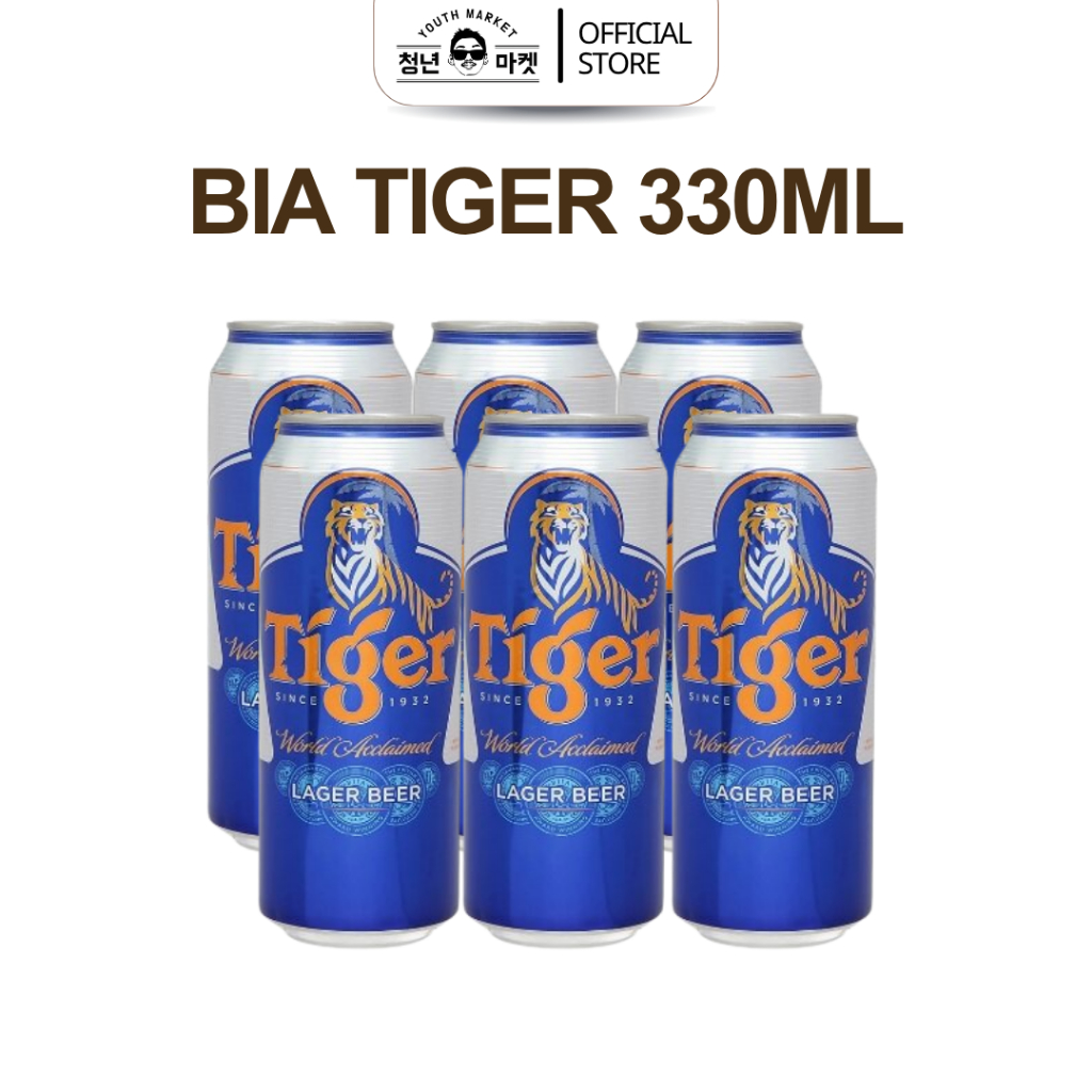 Combo 6 Lon Bia Tiger Nâu Bạc 330ML | Shopee Việt Nam