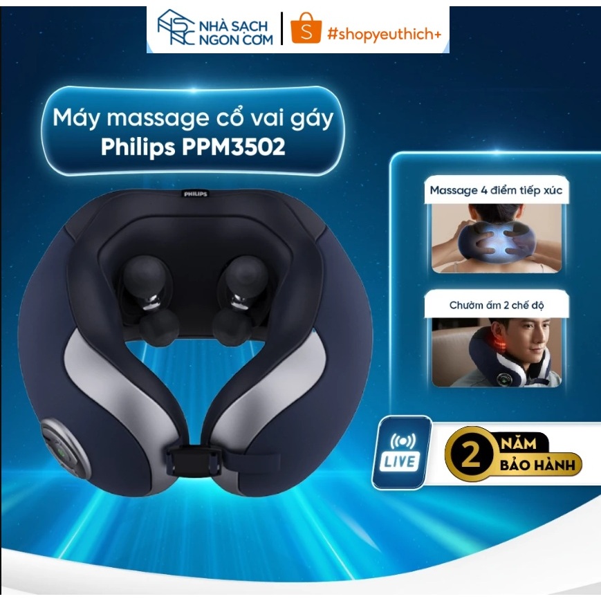 Máy Massage Cổ Vai Gáy PHILIPS 3502- Mô phỏng massage như đầu ngón tay ...