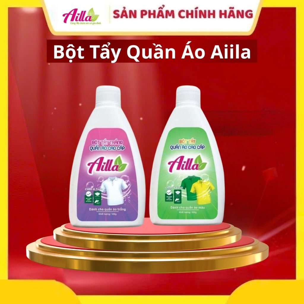 Bột Tẩy Mốc Quần Áo Cao Cấp Ailla 100Gr Làm Sạch Quần Áo Trắng, Quần Áo ...
