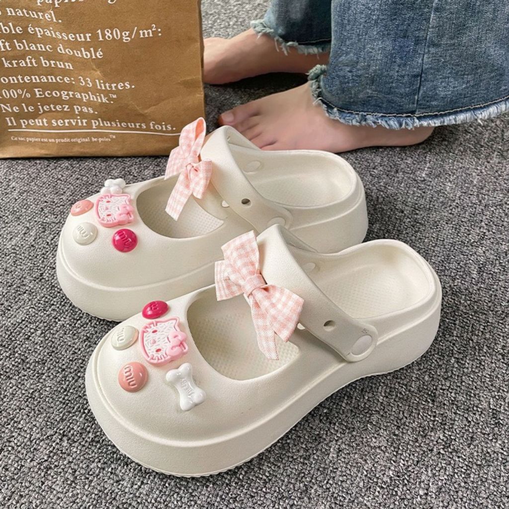 [Tặng Kèm Charm] Dép Sục Nữ Búp Bê Tôn Dáng, Dép Sục Cute Dáng Đẹp Size ...
