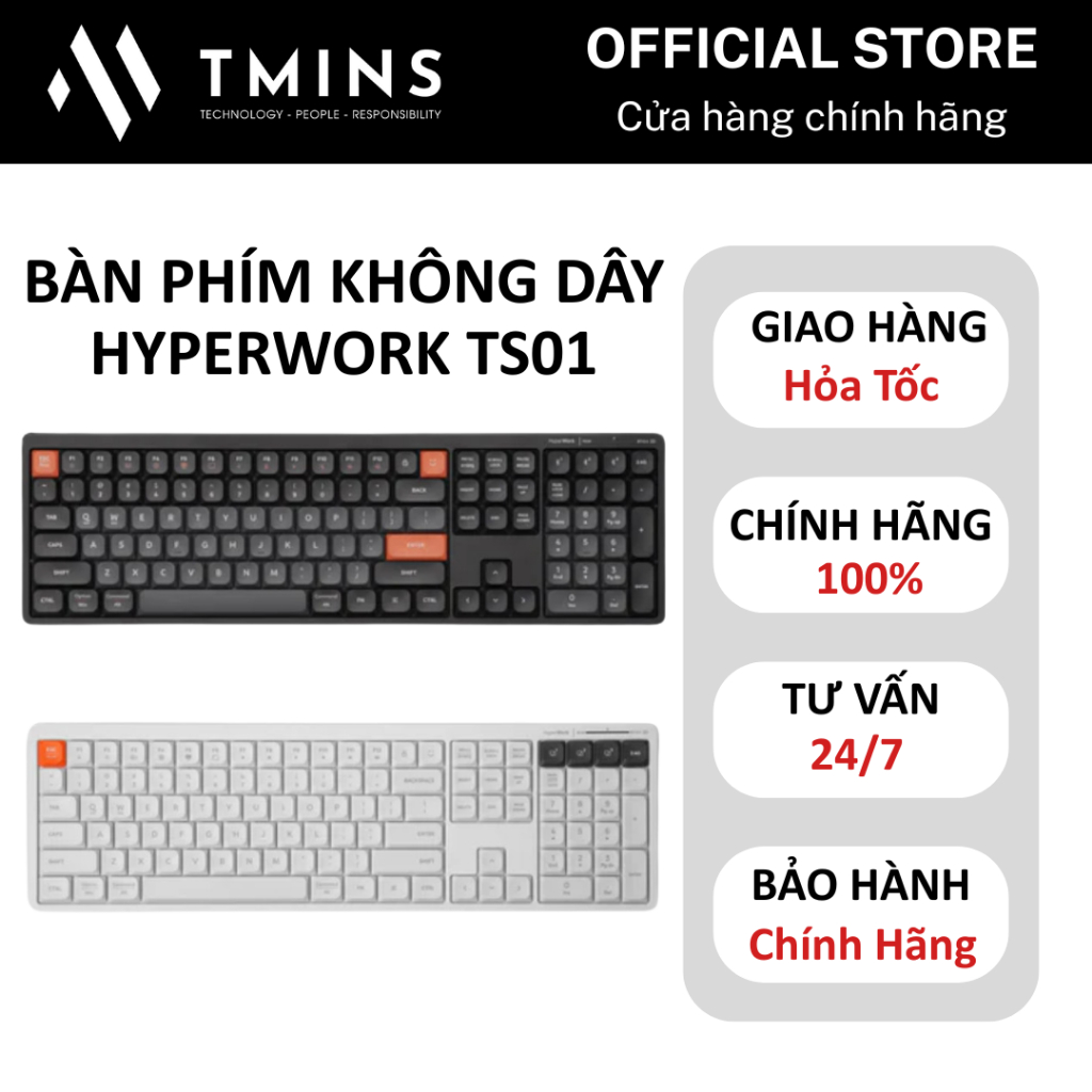 Bàn phím không dây HyperWork SilentKey TS01 | Shopee Việt Nam