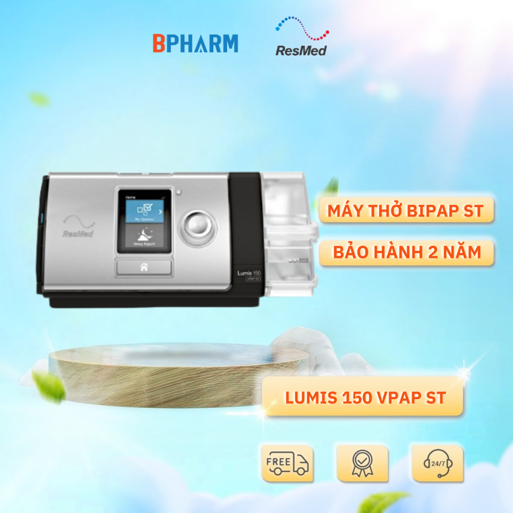 Máy thở Lumis 150 VPAP ST Resmed - Chính hãng | COPD, ngưng thở khi ngủ ...