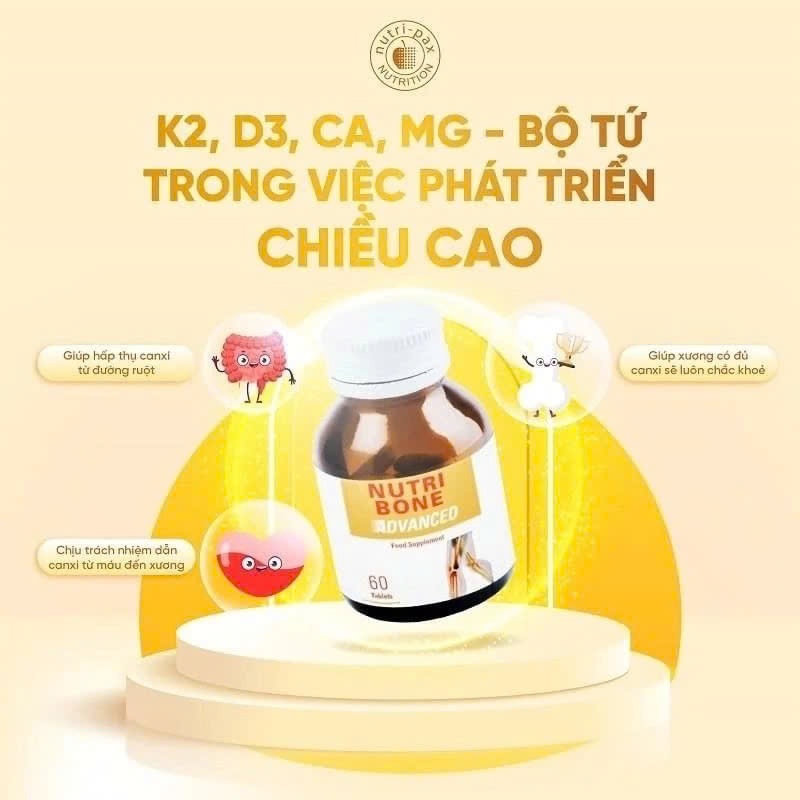 Nutri bone bổ sung canxi hữu cơ và khoáng chất giúp xương chắc khoẻ ...